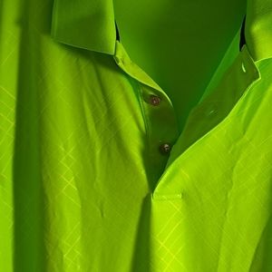 Pro Tour | Shirts | Mens Neon Green Diamond Pattern Gold Shirt | Poshmark